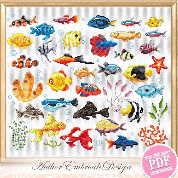 Fish Cross Stitch Pattern - Etsy