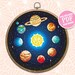 Solar System Cross Stitch Pattern Download PDF Planets Cross - Etsy
