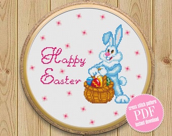 Happy Easter Cross Stitch | Etsy