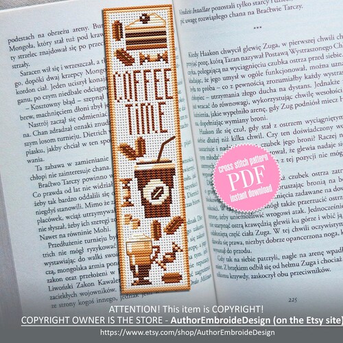 Bookmark Cross Stitch Pattern Digital PDF Modern Handmade - Etsy