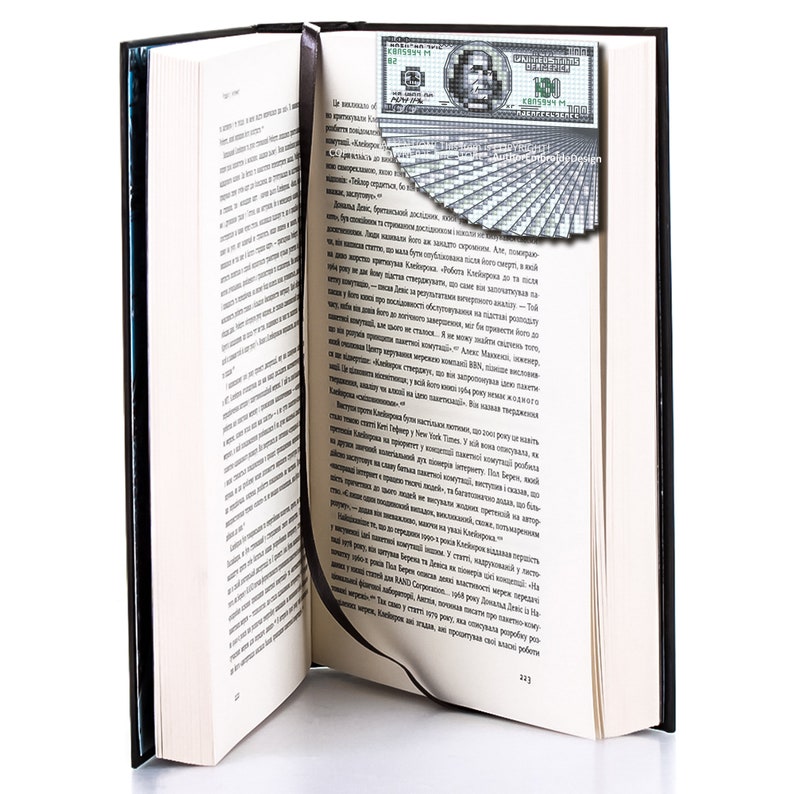 Dollar Corner Bookmark Cross Stitch Pattern PDF Download Stack of Money ...