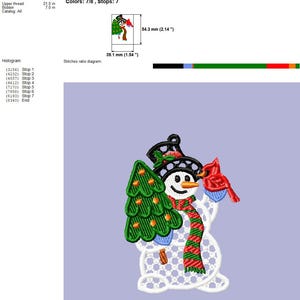 FSL Snowman Machine Embroidery Design Download - Earrings and Ornament ...