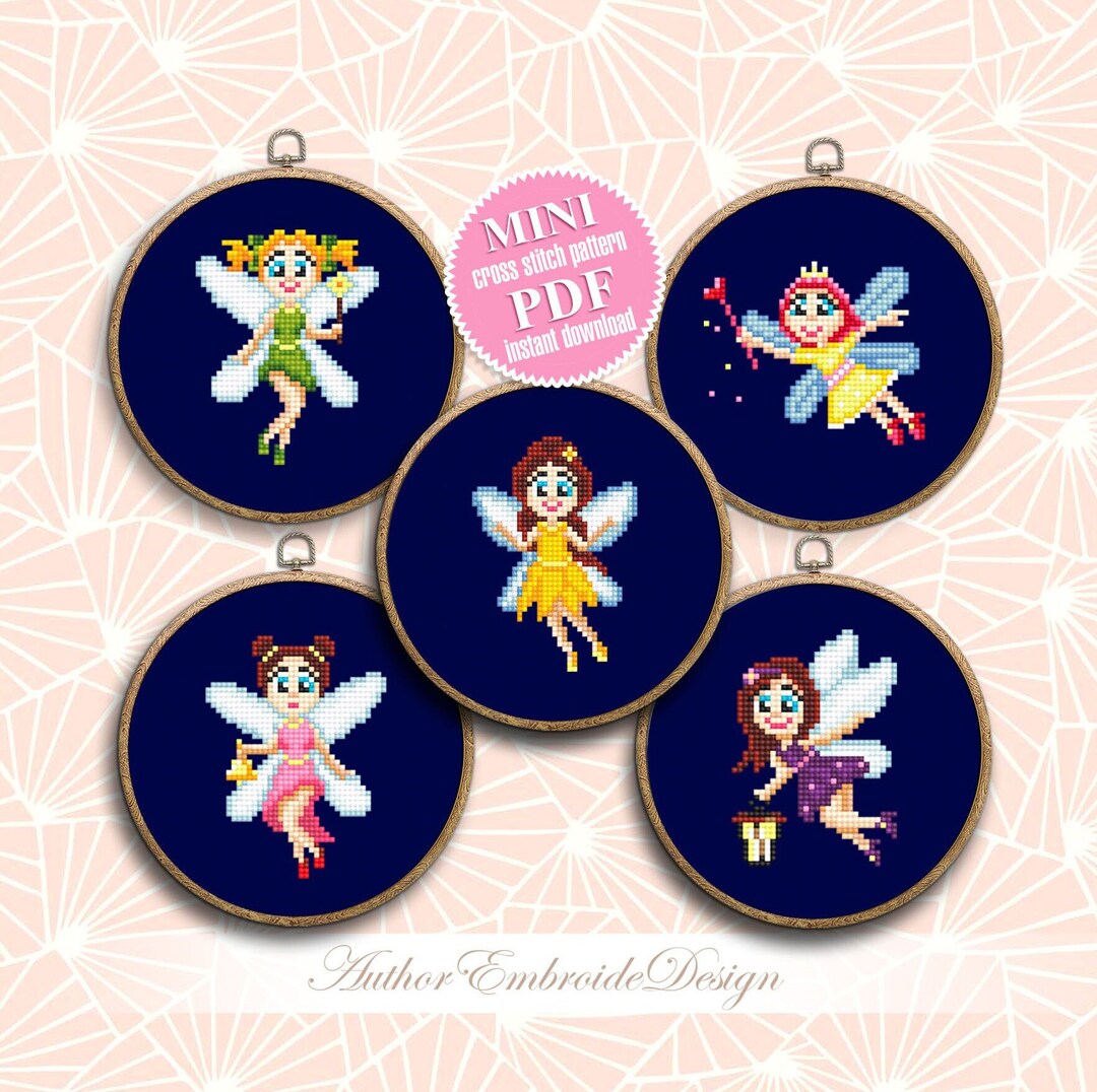 Funny Fairies Cross Stitch Pattern PDF Download Small Cross - Etsy