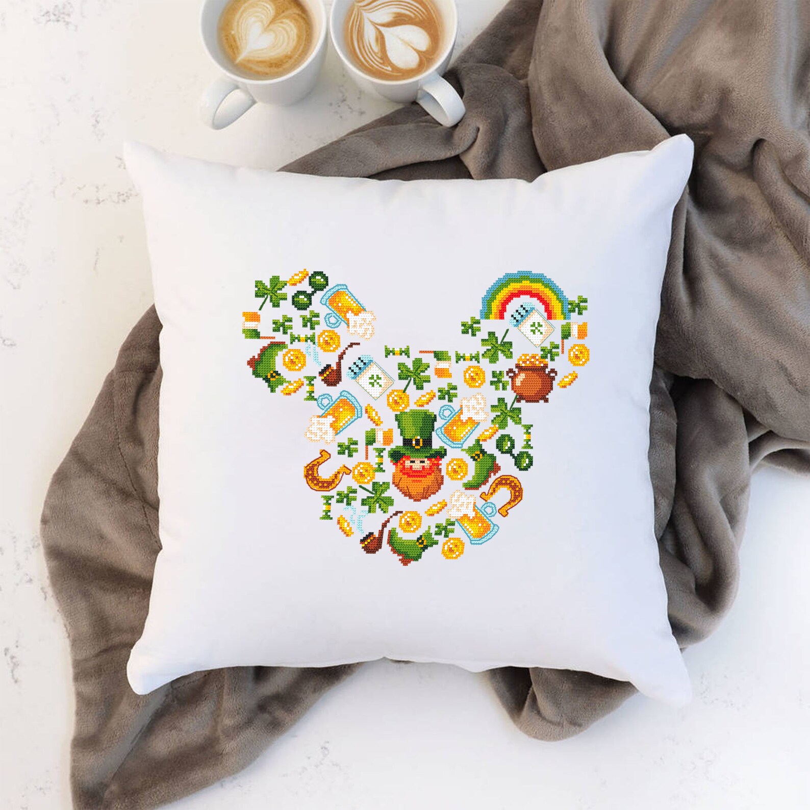 Sampler St Patrick Day Cross Stitch Pattern Download PDF Mouse ...