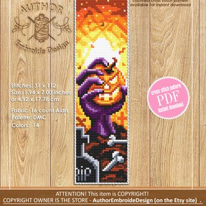 Halloween Bookmark Set Cross Stitch Pattern PDF Download Halloween ...