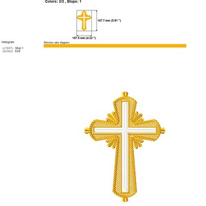 Religious Cross Embroidery Design Machine Embroidery Pattern 5 Sizes ...