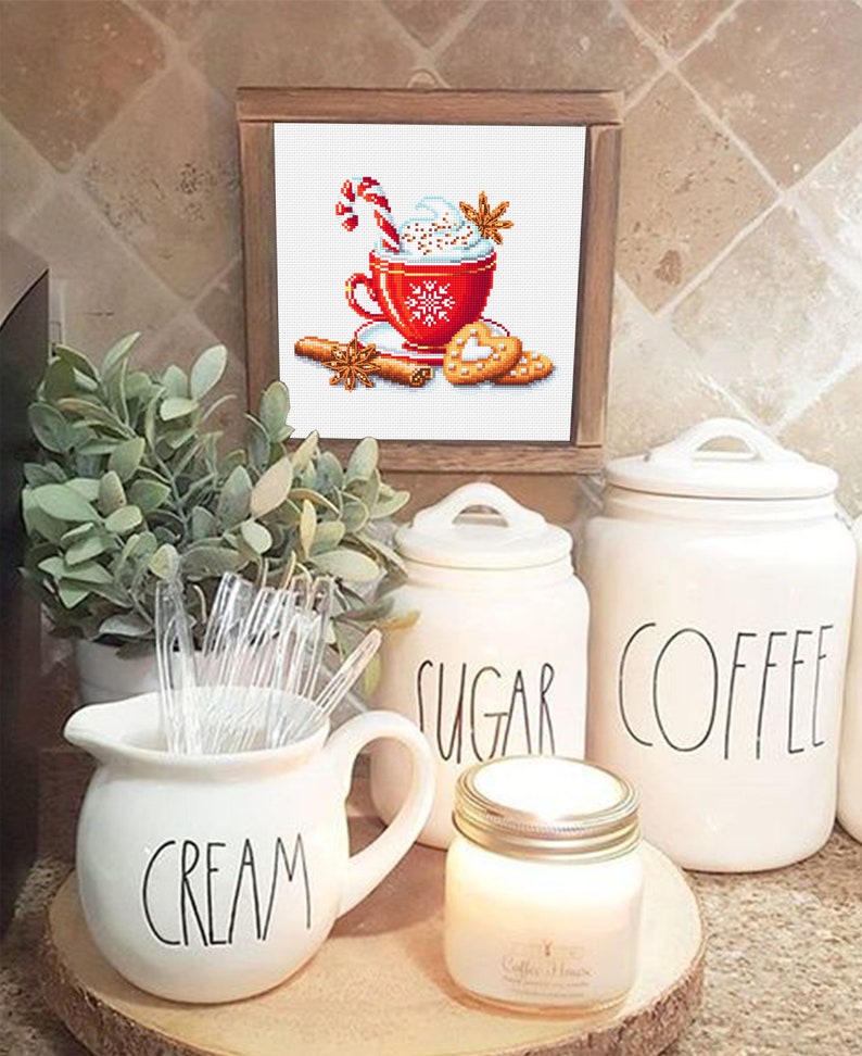 Christmas Coffee Cross Stitch Pattern Download PDF Christmas - Etsy