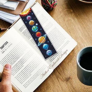 Solar System Bookmark Cross Stitch Pattern PDF Download Planets Cross ...