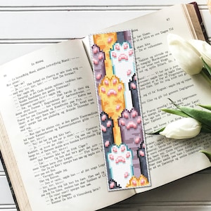 Bookmark Set Cat Cross Stitch Pattern Download PDF Cat Bookmark Cross ...
