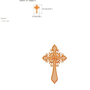Religious Cross Embroidery Design Machine Embroidery Pattern 4 Sizes ...