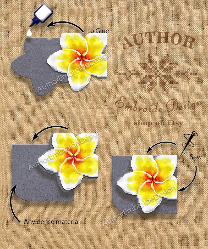 Plumeria Corner Bookmark Cross Stitch Pattern PDF Download Hawaii ...