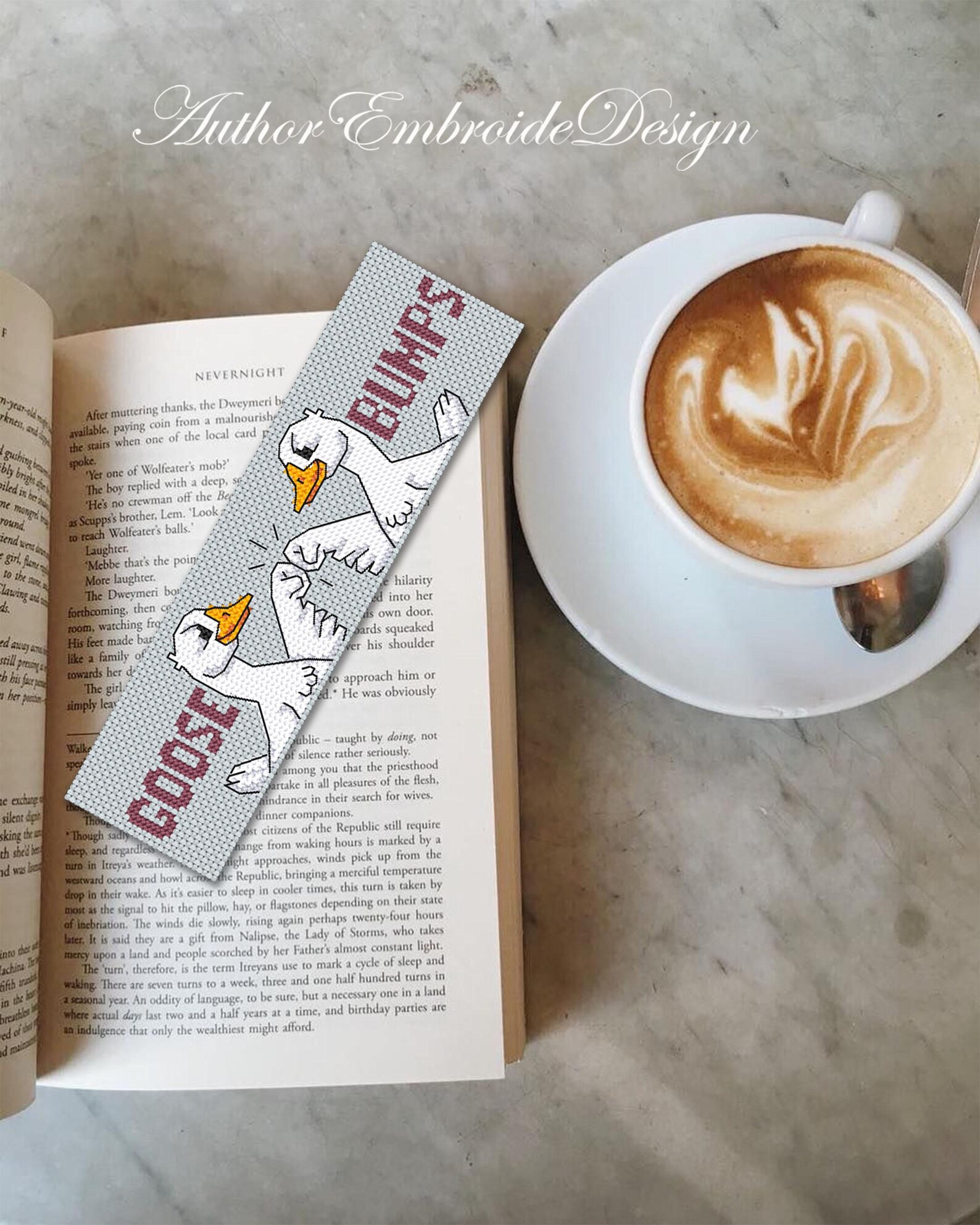 Goose Bumps Bookmark Cross Stitch Pattern PDF Download Silly Goose ...