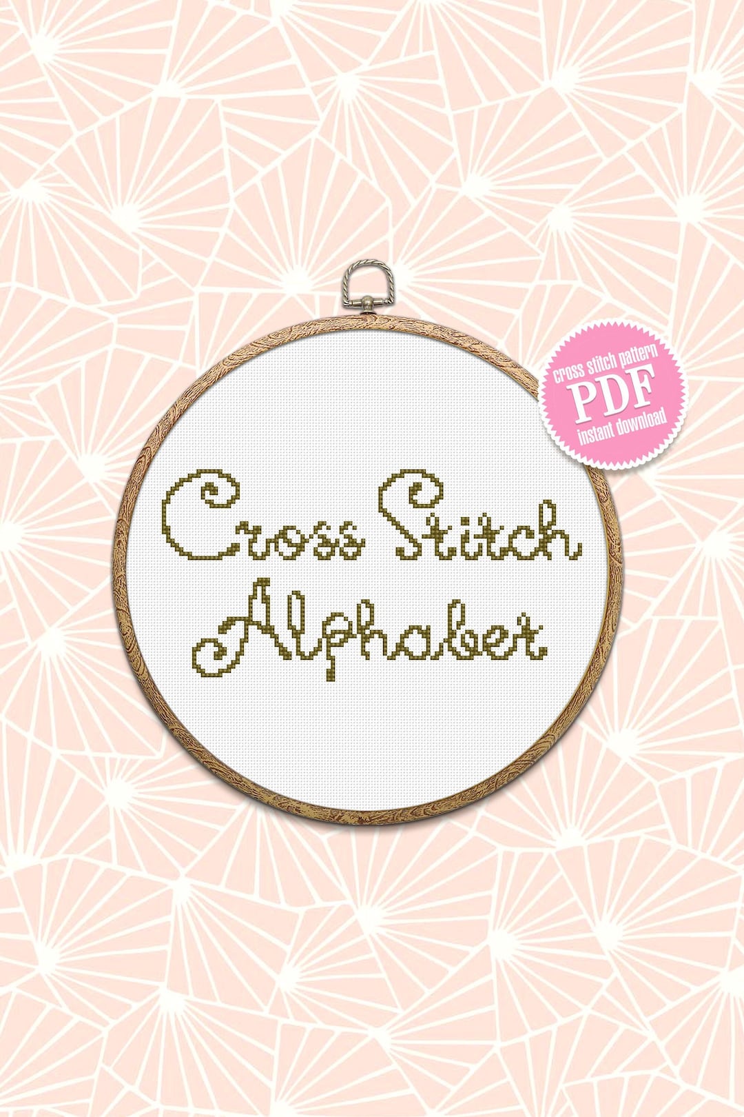 Alphabet Cross Stitch Pattern PDF Calligraphy Stitch - Etsy