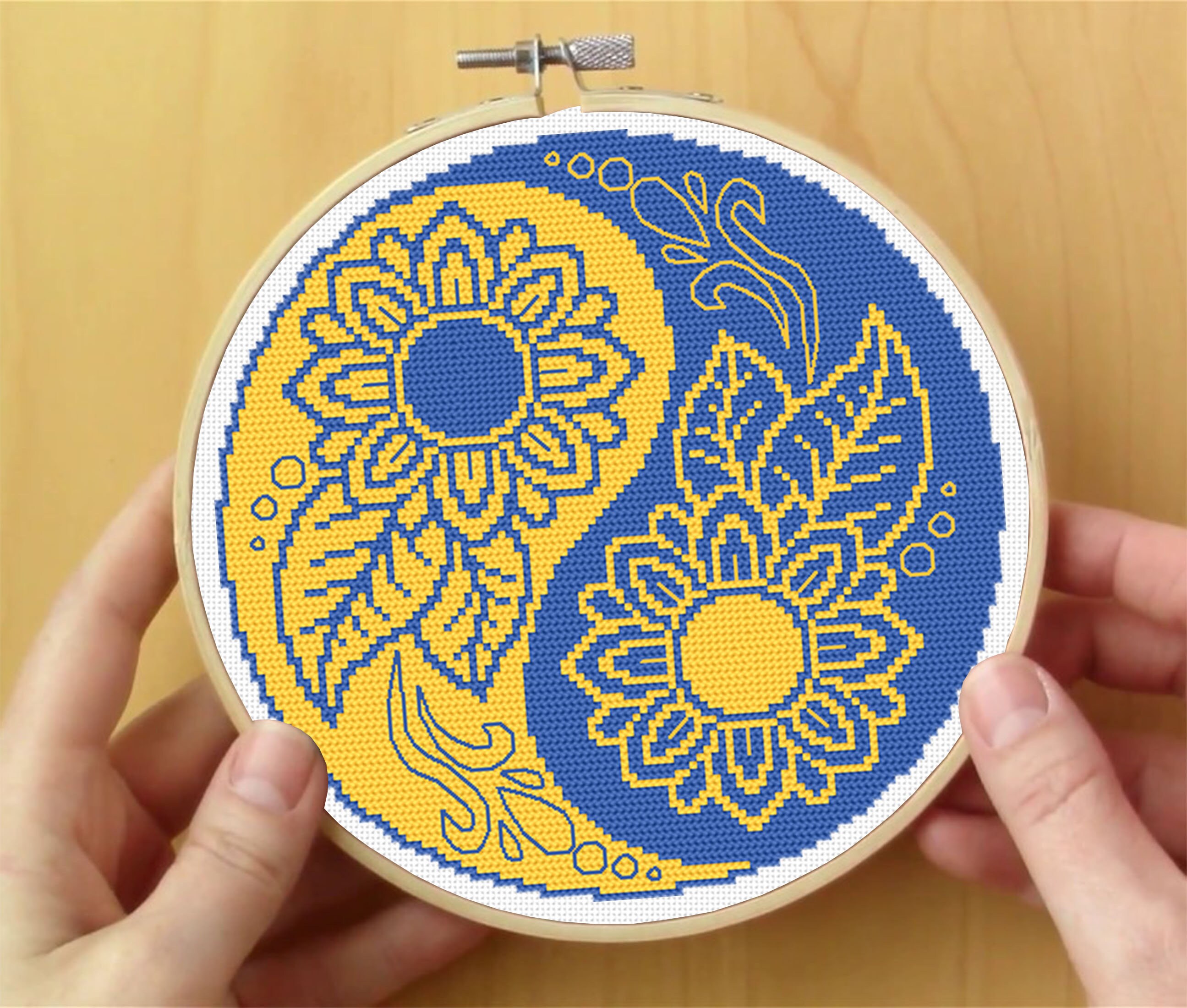 Yin Yang Mandala Cross Stitch Pattern Download PDF Ukraine - Etsy