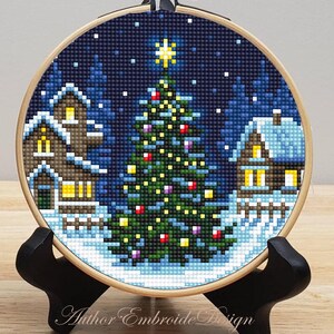 Christmas Tree Cross Stitch Pattern PDF Download Winter Landscape Cross ...