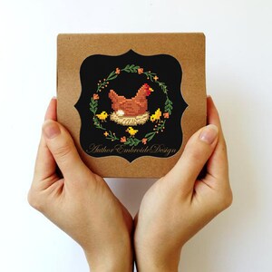 Hen and Chicks Cross Stitch Pattern PDF Download Chicken Cross Stitch ...