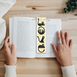 Cat Bookmark Set Cross Stitch Pattern Download PDF Black Cat Cross ...