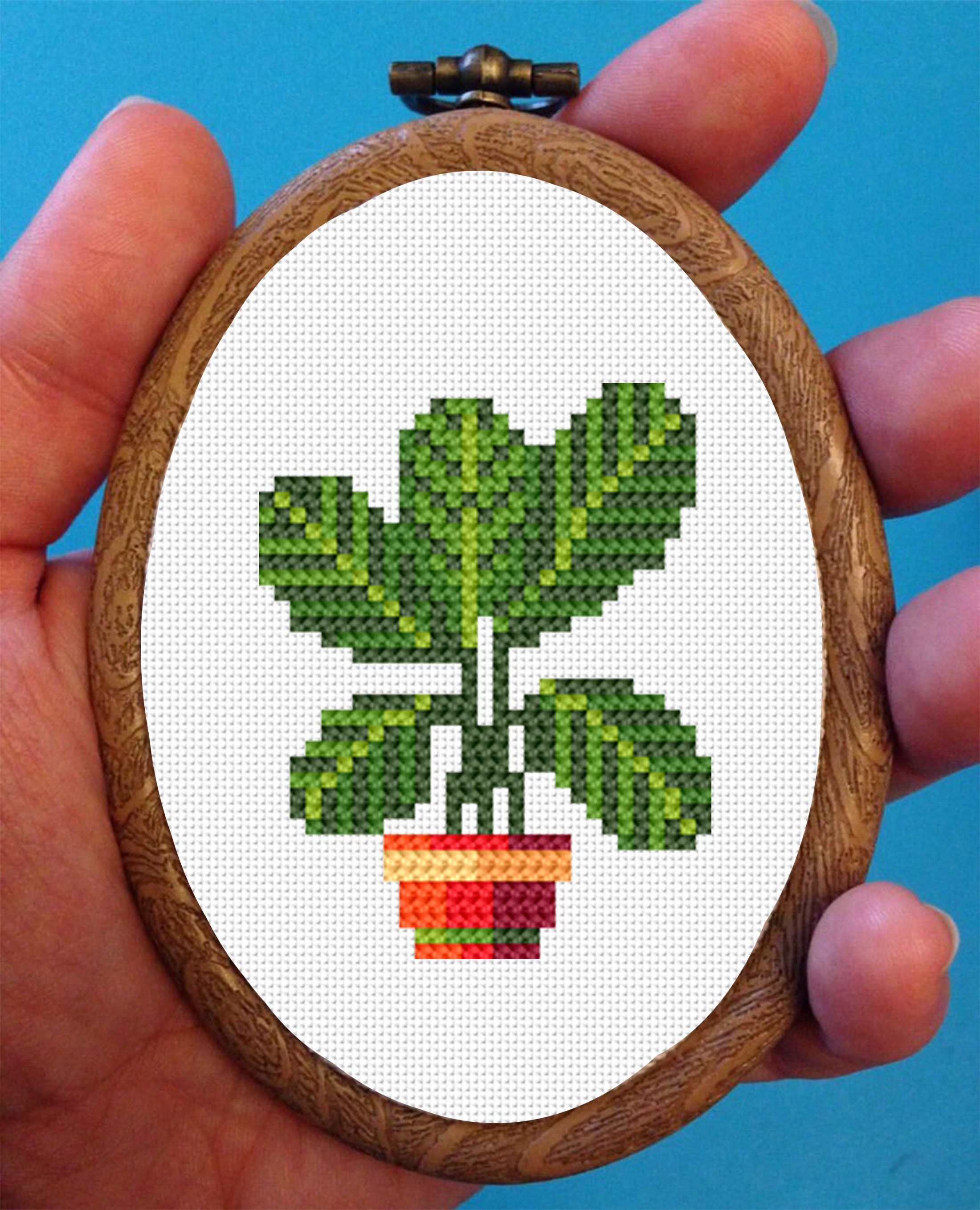 Mini Plant Cross Stitch Pattern Download PDF, Small Floral Cross Stitch ...