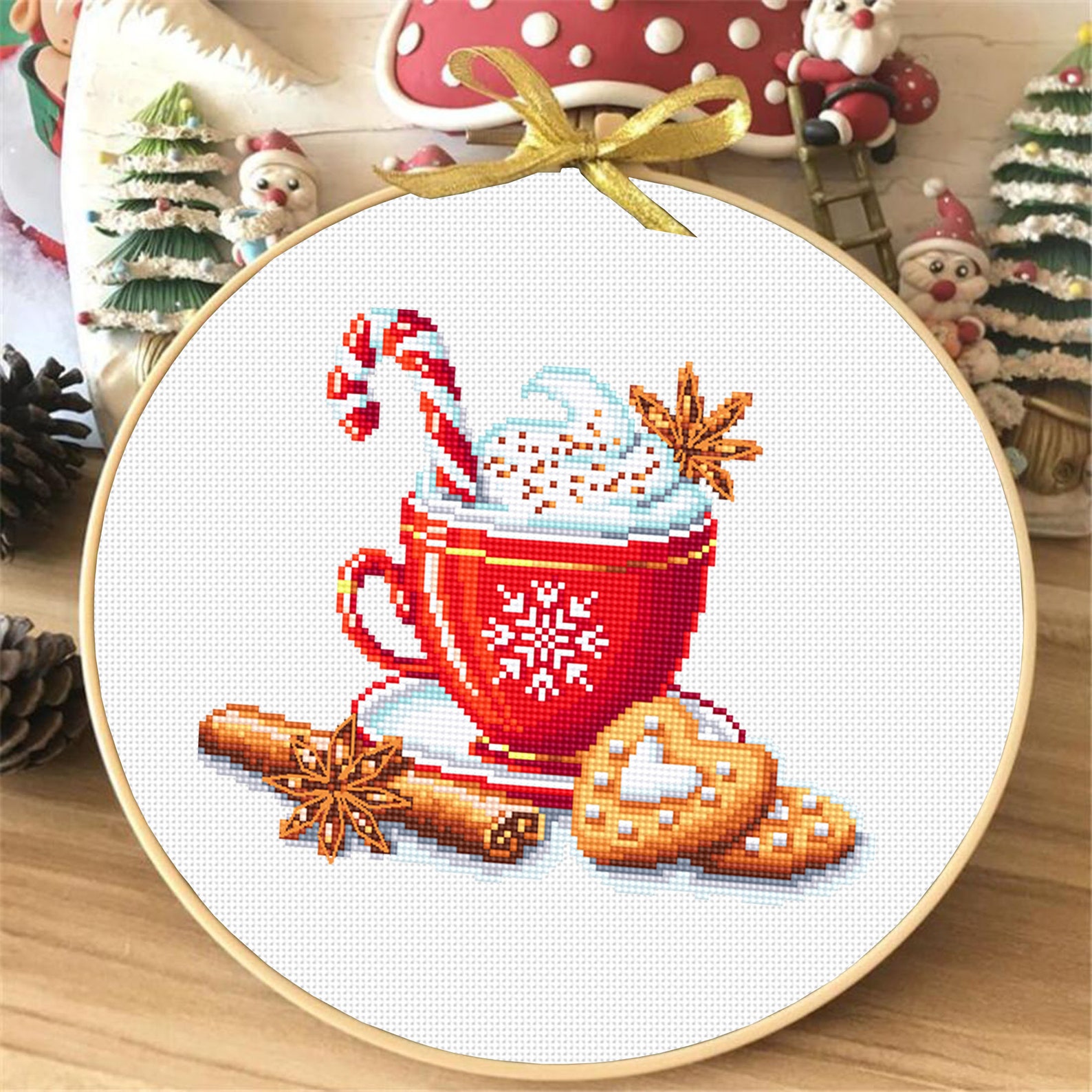 Christmas Coffee Cross Stitch Pattern Download PDF Christmas - Etsy