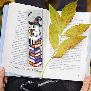 Witch Ghost Bookmark Cross Stitch Pattern PDF Download Reading Ghost ...