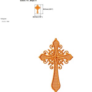 Religious Cross Embroidery Design Machine Embroidery Pattern 4 Sizes ...