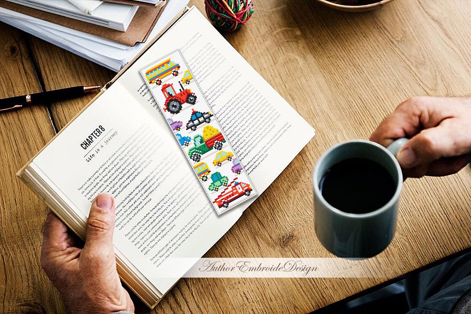 Vehicle Bookmark Cross Stitch Pattern PDF Instant Download Mini Cars ...