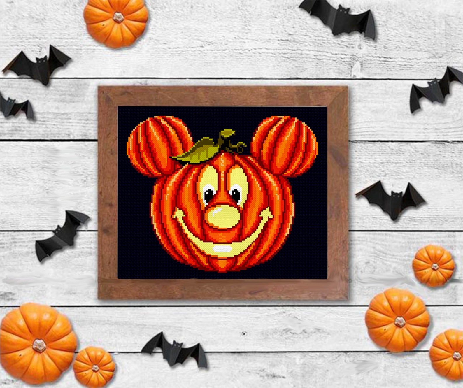 Halloween Pumpkin Cross Stitch Pattern Download PDF Cute Mouse - Etsy
