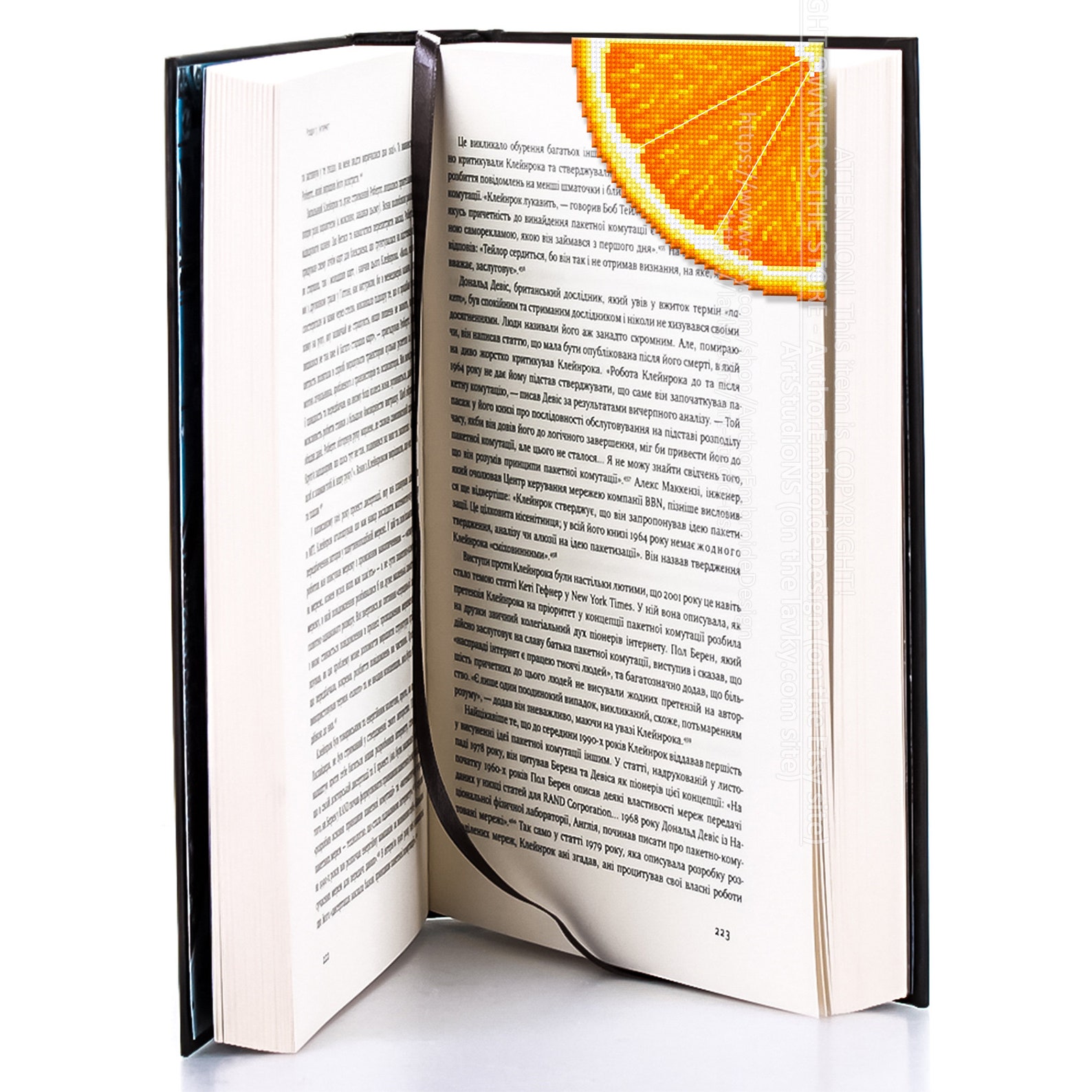 Corner Bookmark Cross Stitch Pattern PDF Download Orange Cross Stitch ...