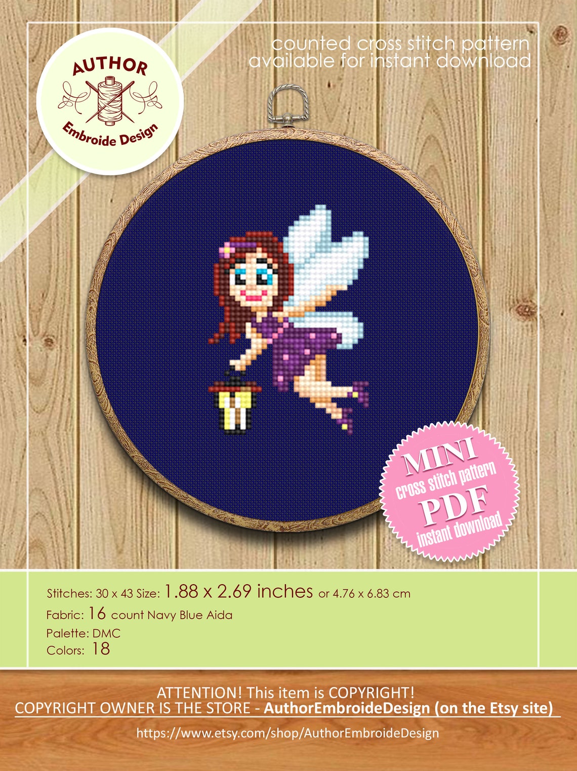 Funny Fairies Cross Stitch Pattern PDF Download Small Cross Stitch ...