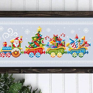 Christmas Train Cross Stitch Pattern PDF Download Merry Christmas Cross ...