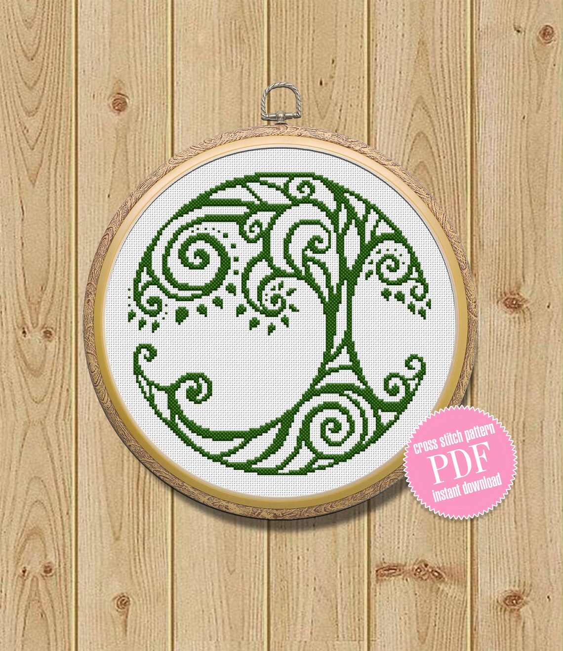 Tree of Life Cross Stitch Pattern Digital PDF Simple Mandala | Etsy