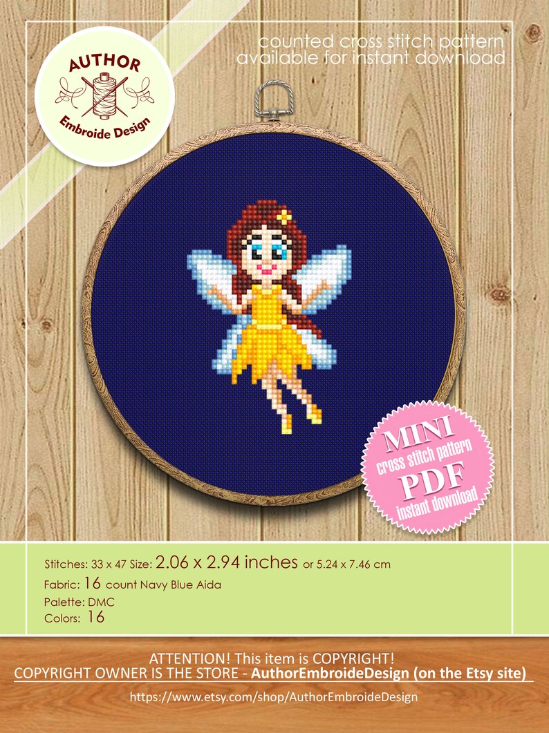 Funny Fairies Cross Stitch Pattern PDF Download Small Cross Stitch ...