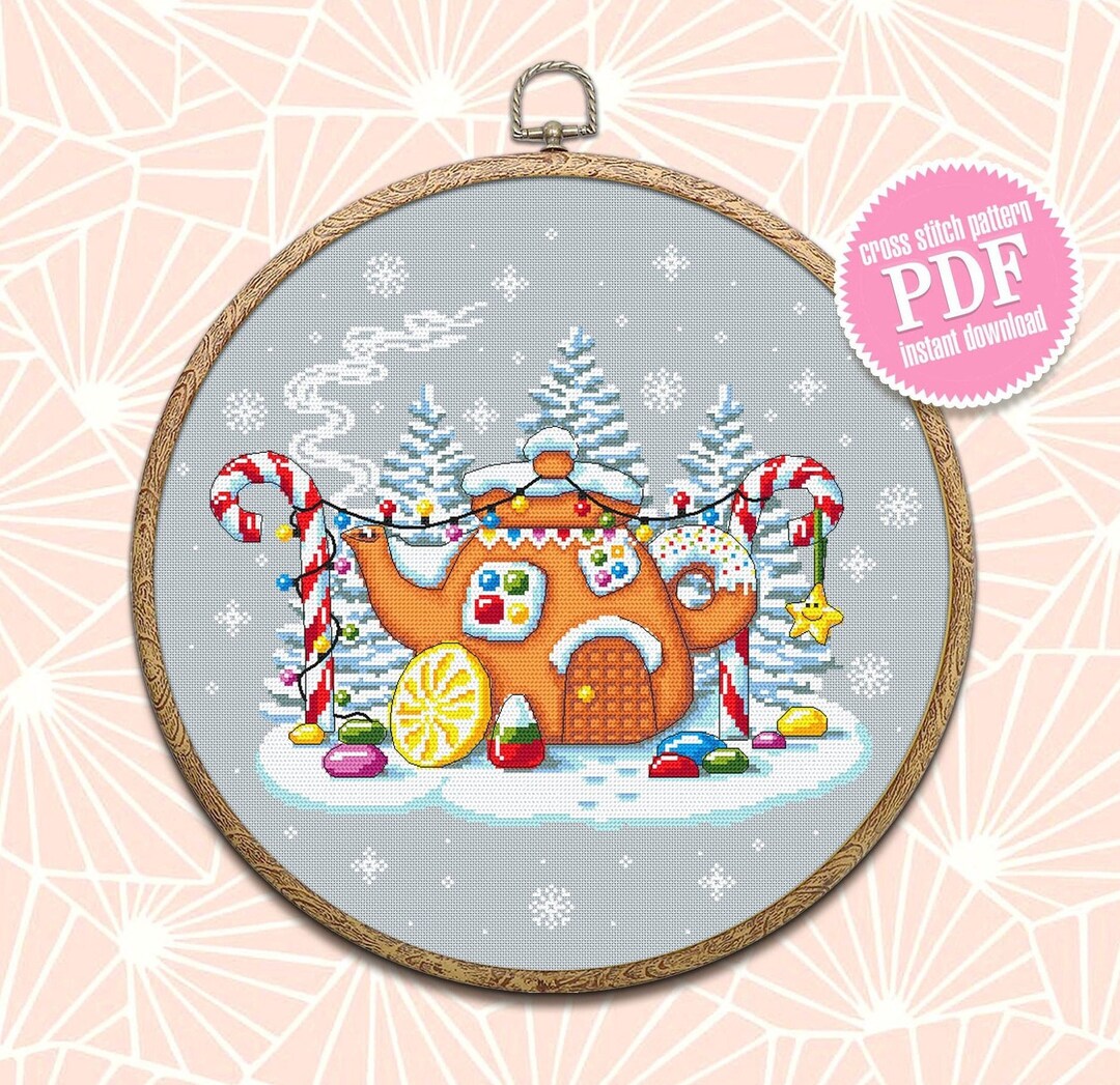 Christmas Gingerbread House Cross Stitch Pattern Download PDF Fairy ...