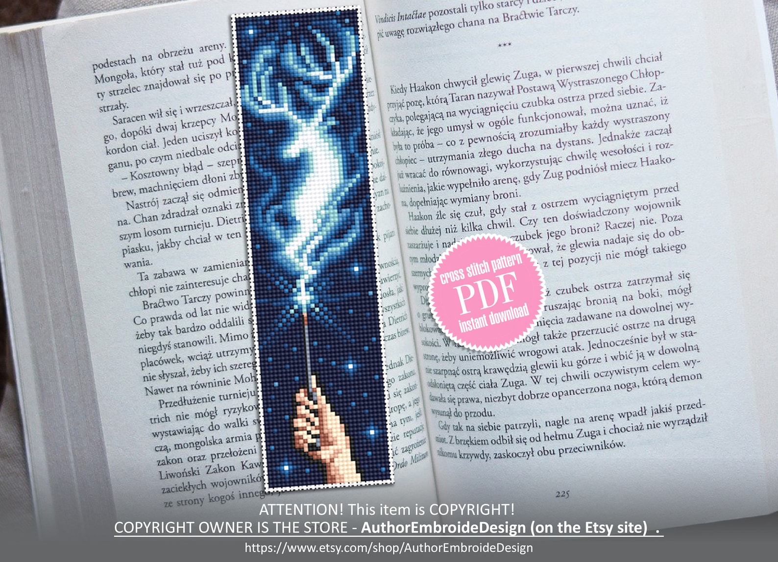 Magic Bookmark Cross Stitch Pattern Download PDF Handmade - Etsy