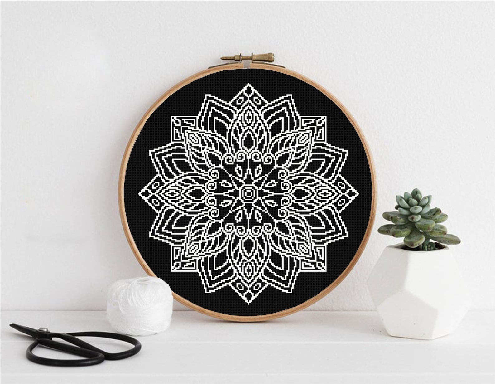 Mandala Set Cross Stitch Pattern PDF, Flower Mandala Cross Stitch Chart ...