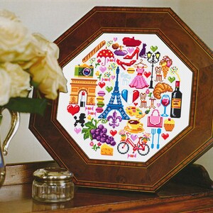 France Cross Stitch Pattern Download PDF French Sampler PDF Paris Cross ...