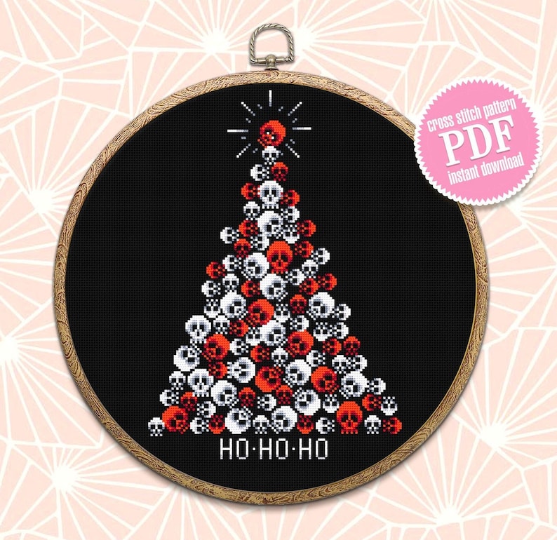 Horror Christmas Tree Cross Stitch Pattern Download PDF Spooky ...