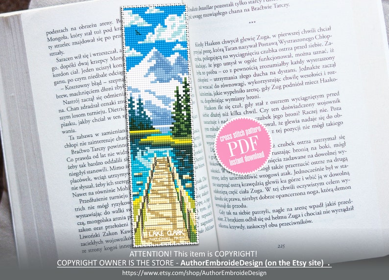 Lake Clark National Park Bookmark Cross Stitch Pattern PDF Download ...