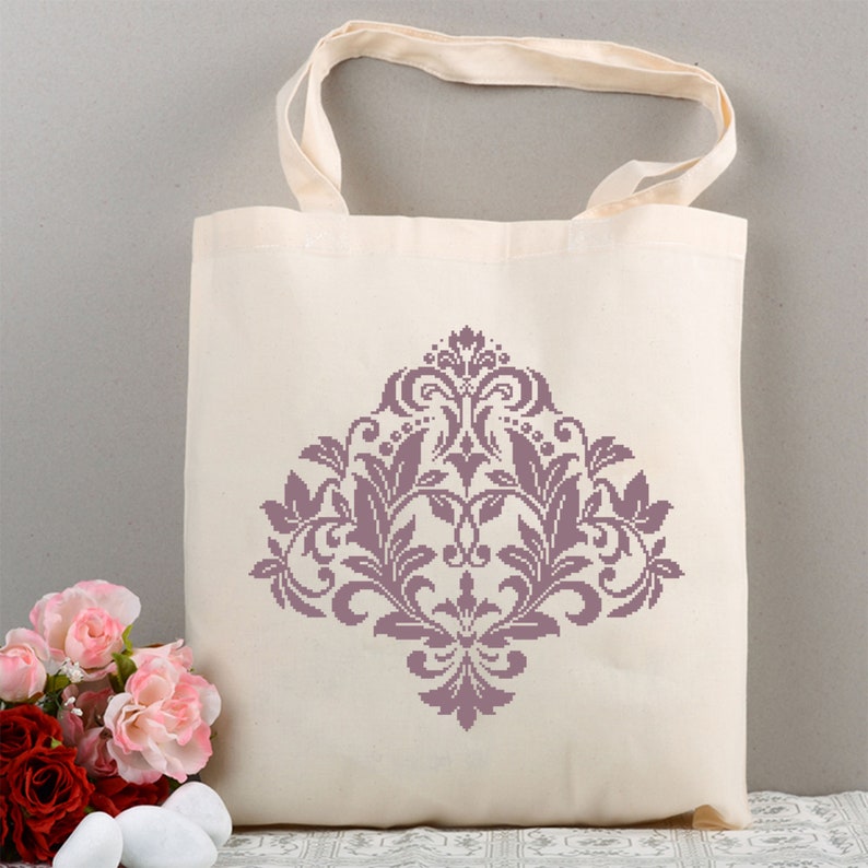 Floral Damask Ornament Cross Stitch Pattern PDF Download Flower Mandala ...