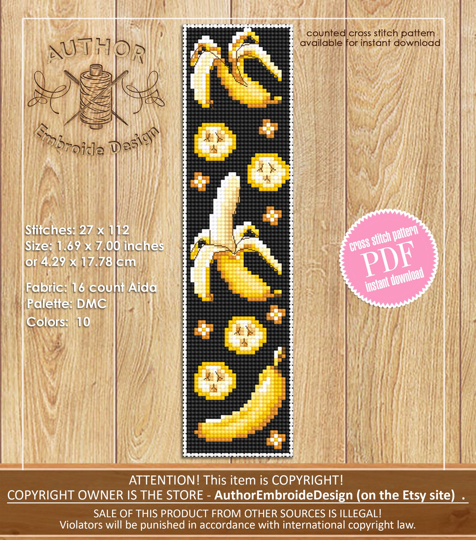 Exotic Fruit Bookmark Set Cross Stitch Pattern Download PDF Summer ...