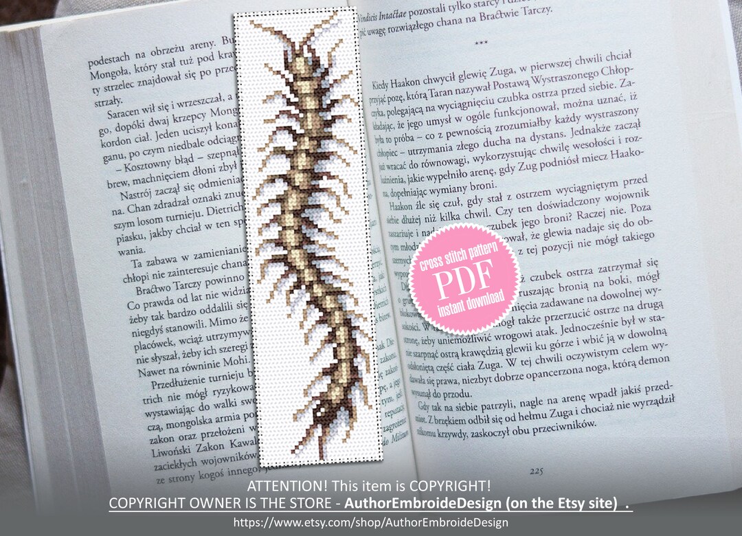 Insect Bookmark Cross Stitch Pattern PDF Instant Download, Spooky ...