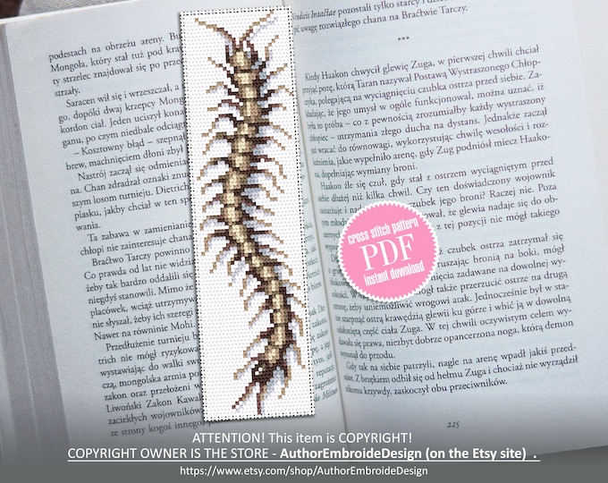 Insect Bookmark Cross Stitch Pattern PDF Instant Download, Spooky ...