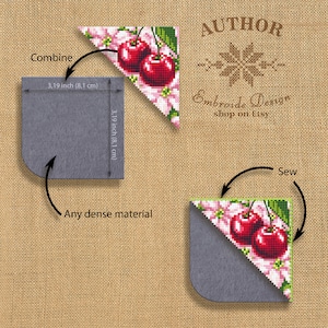 Corner Bookmark Cross Stitch Pattern PDF Download Spring Cross Stitch ...