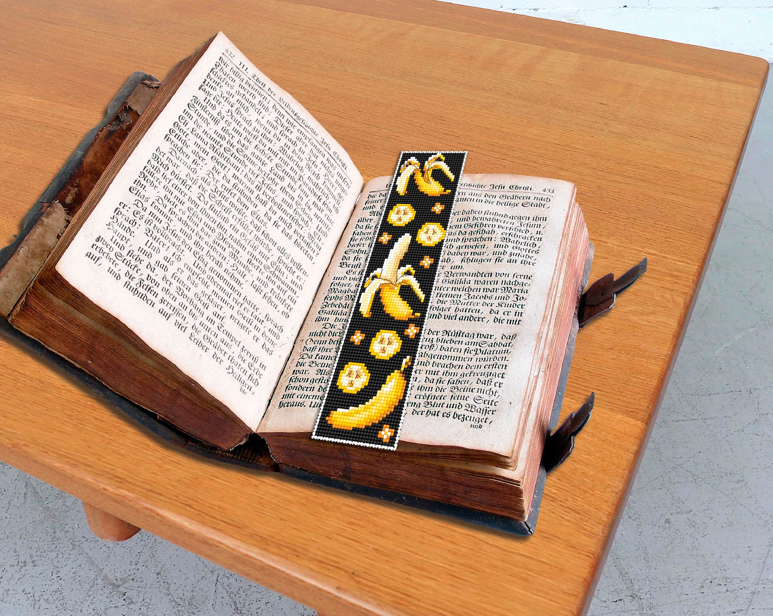 Bookmark Banana Cross Stitch Pattern PDF Tropical Fruit Cross Stitch ...