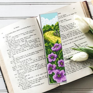 Floral Bookmark Set Cross Stitch Pattern Download PDF Handmade Bookmark ...
