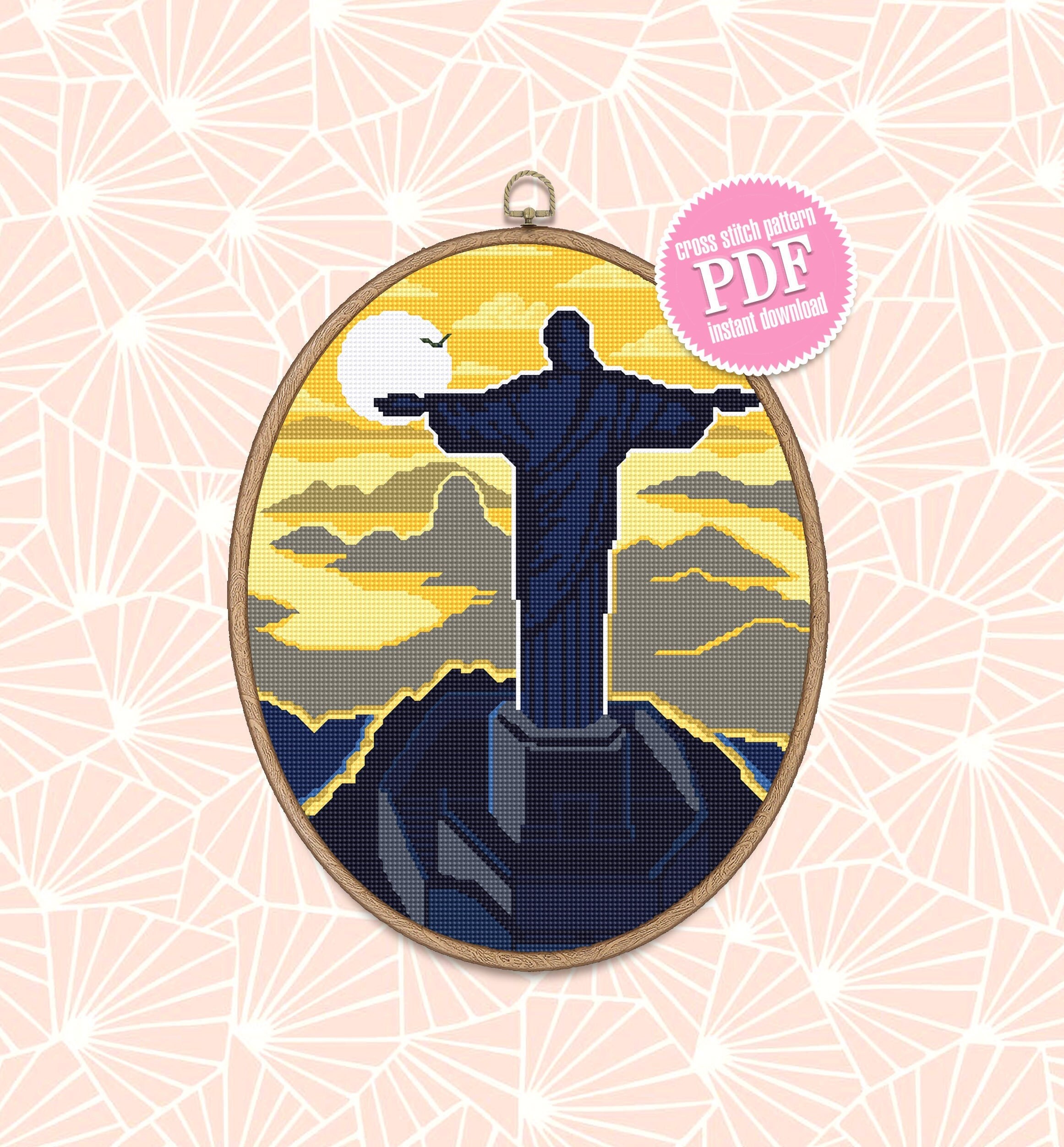 Brazil Rio De Janeiro Cross Stitch Pattern PDF Download - Etsy