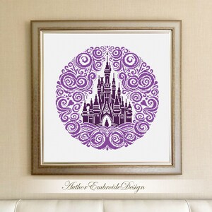 Cinderella Castle Mandala Cross Stitch Pattern PDF Download Magic ...