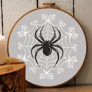 Halloween Spider Cross Stitch Pattern Download PDF Spider Web Mandala ...