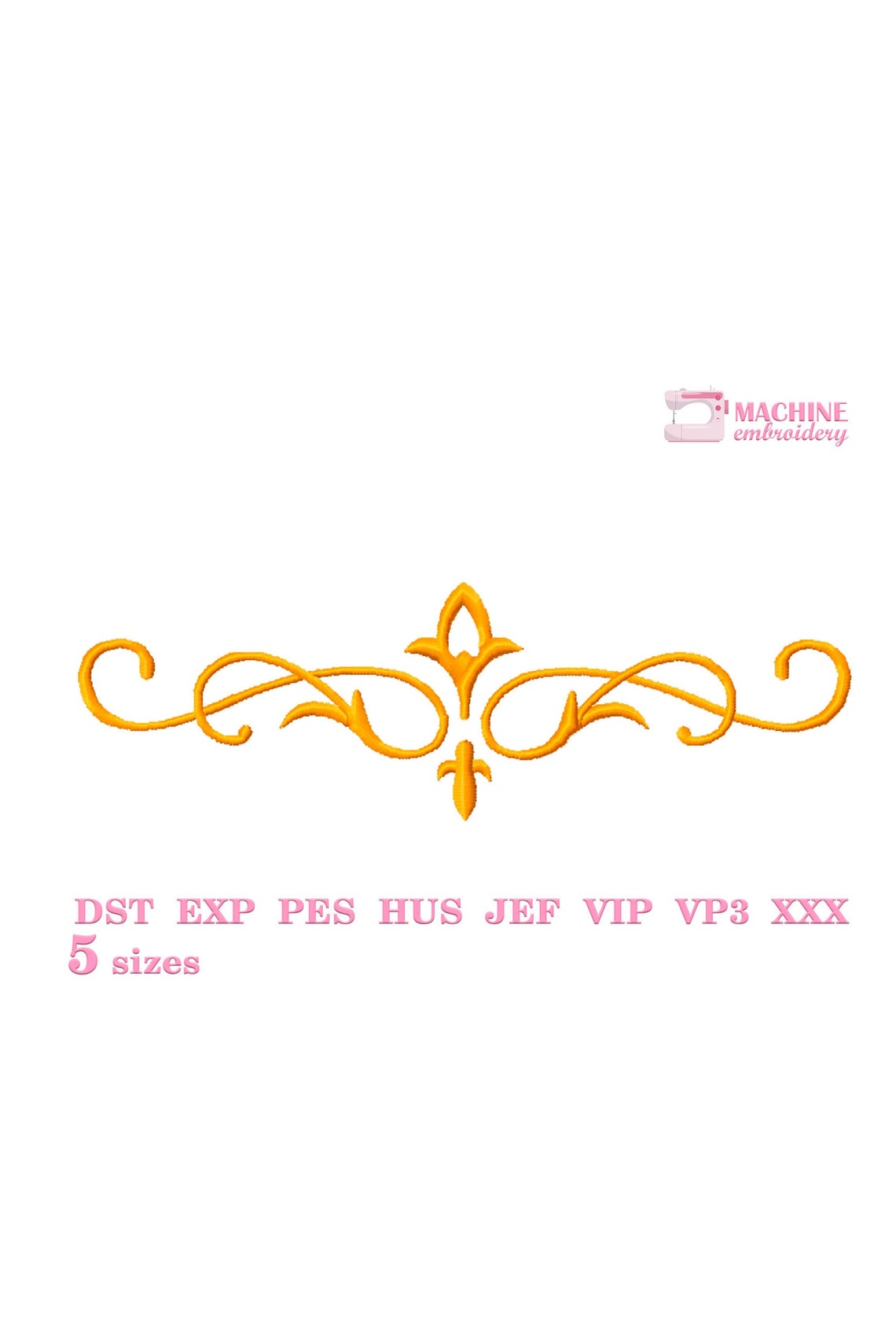 Scroll Border Embroidery Designs Machine Embroidery Pattern 5 - Etsy