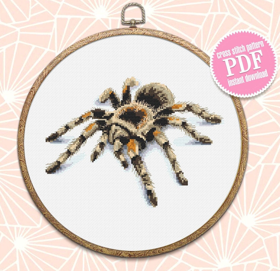 Tarantula Spider Cross Stitch Pattern Download PDF Spooky Animal Cross ...